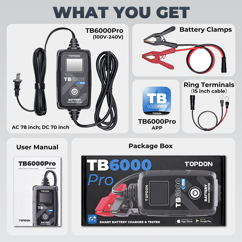 TOPDON TB6000 Pro Battery Charger (TD52130091) | JB Tools
