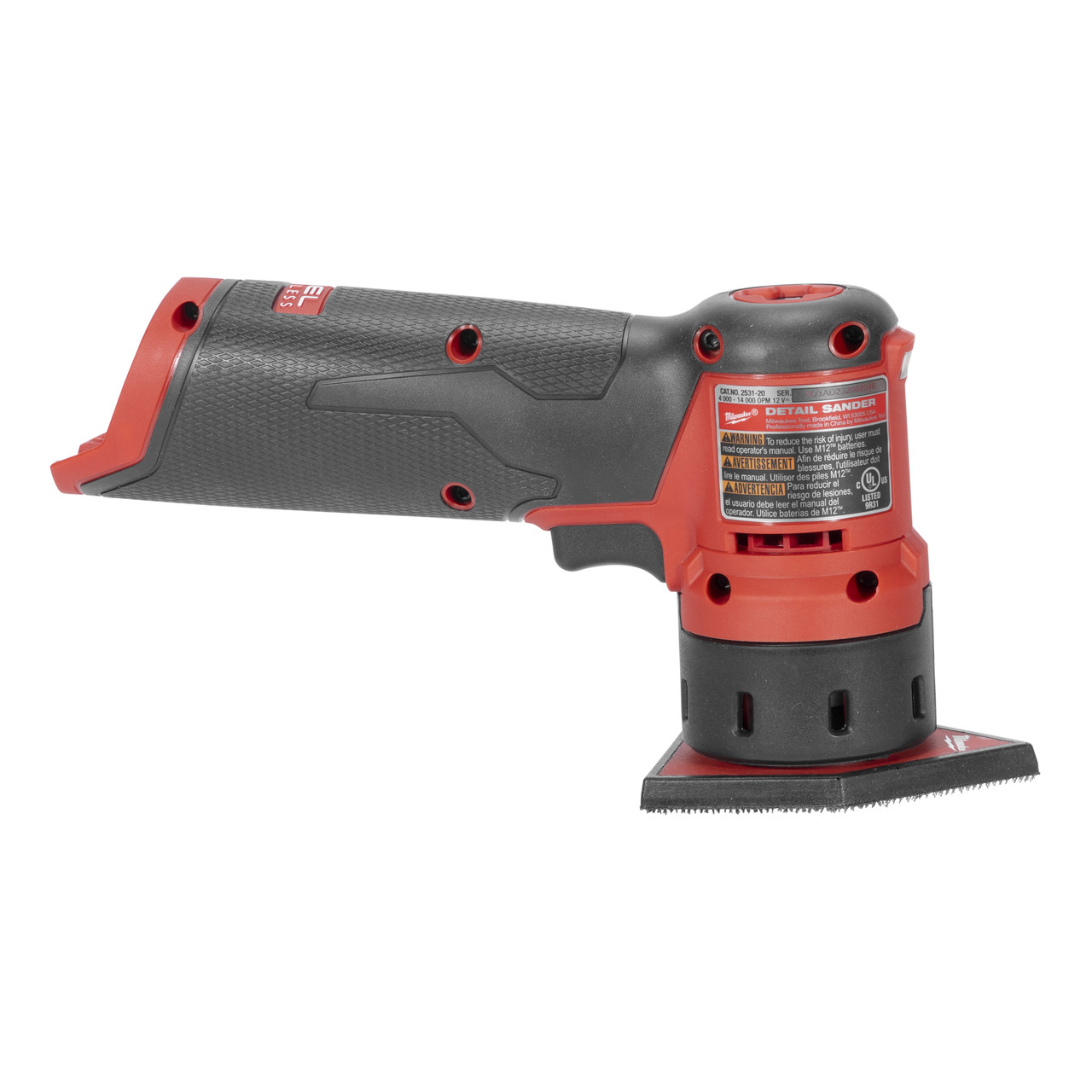 Milwaukee Orbital Detail Sander M12 FUEL 12V With Brushless Motor (2531 ...