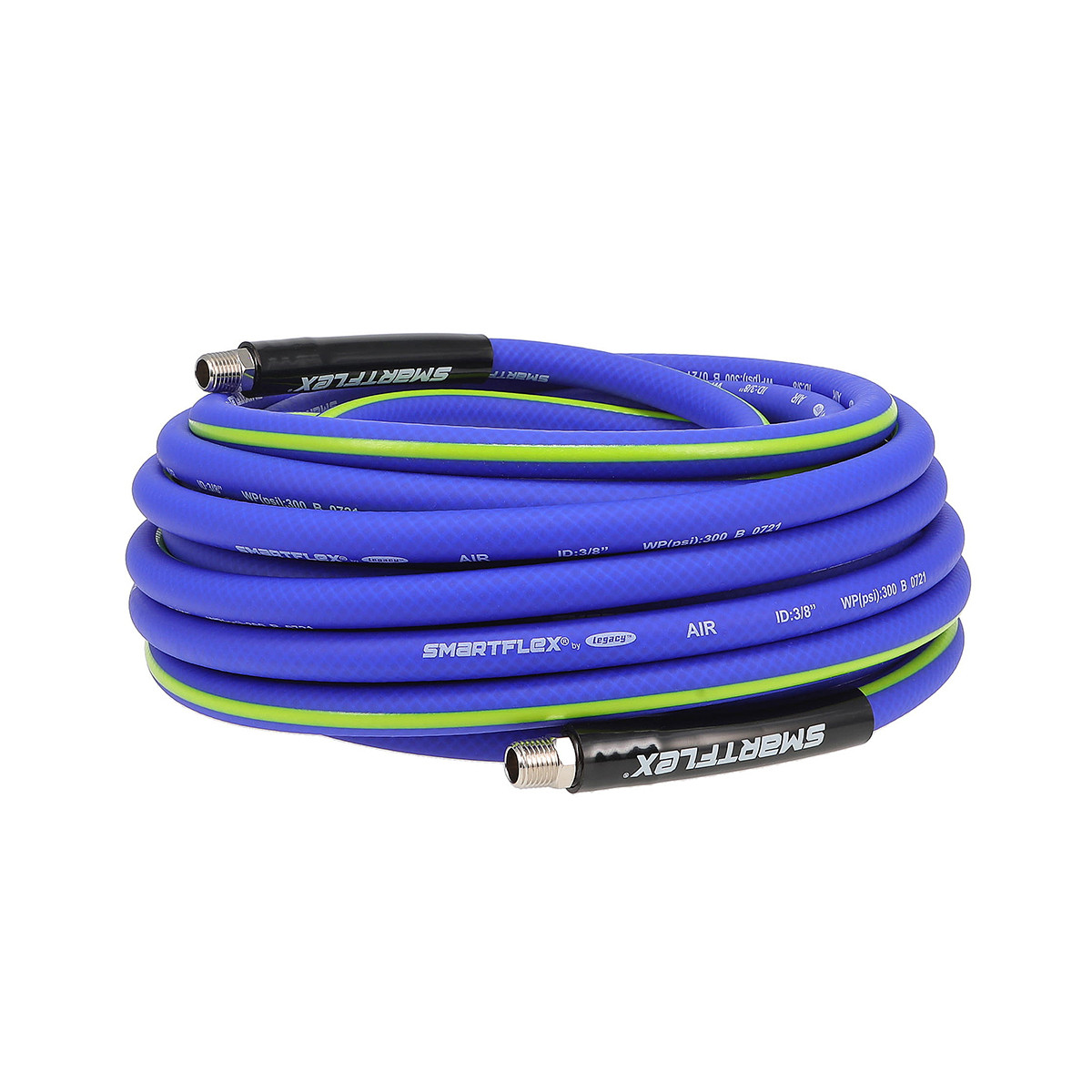 SmartFlex Air Hose 3/8 in. x 50 ft, Hybrid Blue (HSF3850BL2) | JB Tools