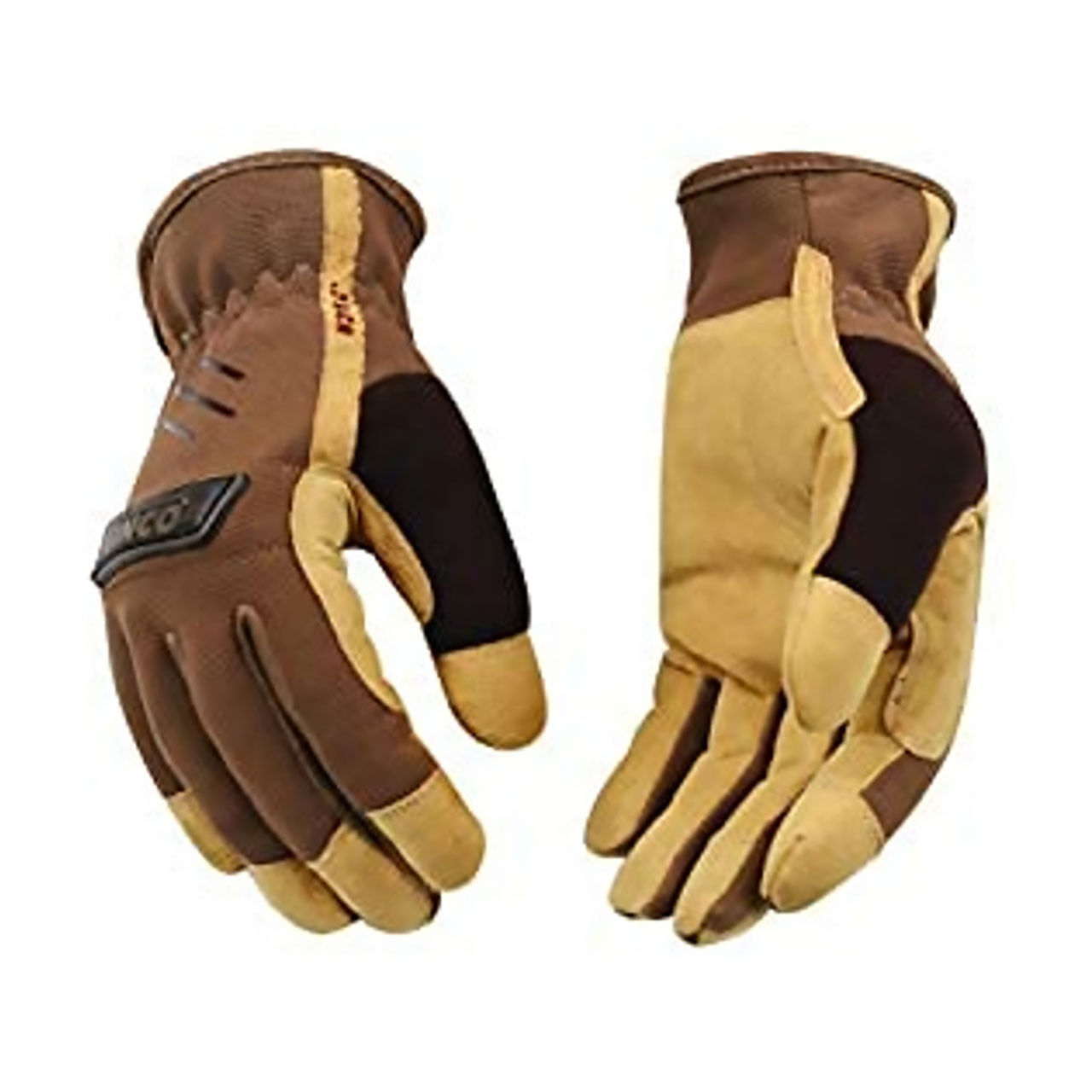 Kinco Pro Medium Lined Brown Synthetic Gloves (2014HK-M) | JB Tools