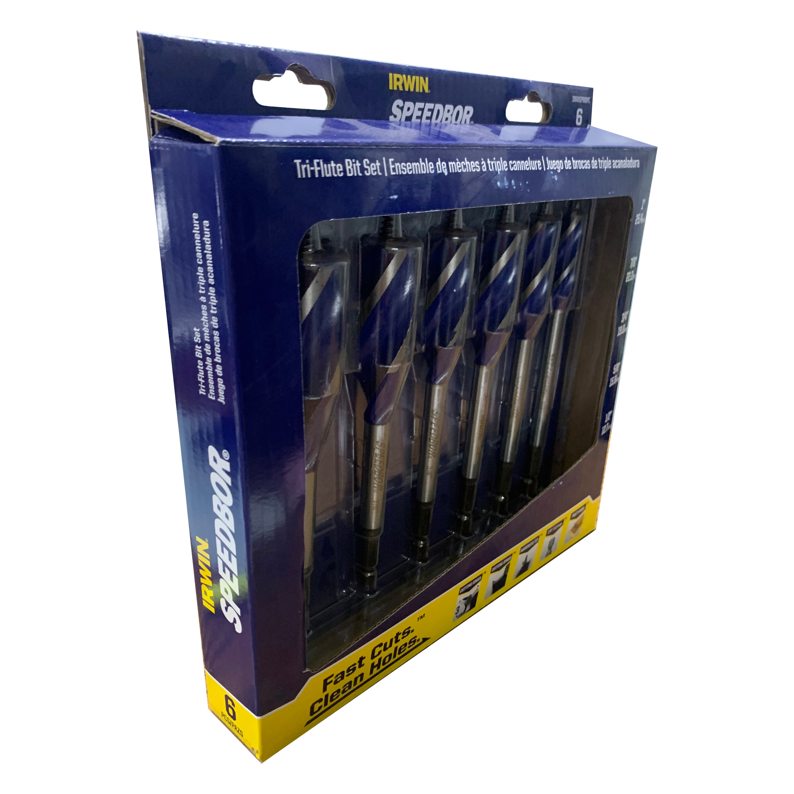 IRWIN Speedbor Spade Drill Bit Set - 6 Piece (IWAXSPM6PC)| JB Tools