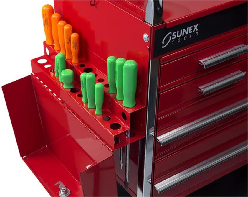 Sunex 8045 Professional 5 Drawer Service Cart w/Locking Top-Red | JB Tools