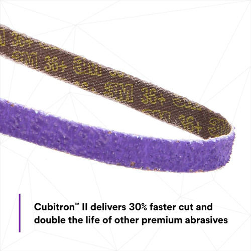 3M 1/2" X 18" 36+Grit Cubitron II File Belt 786F (33443) | JB Tools