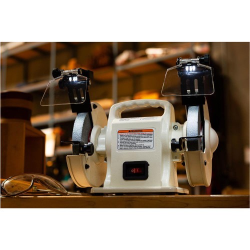 Shop Fox W1871 6" Portable Bench Grinder with LEDs | JB Tools