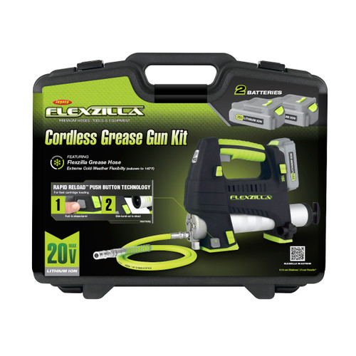 Flexzilla 20V Cordless Grease Gun with 42 LED Light & 2 Li-Ion ...