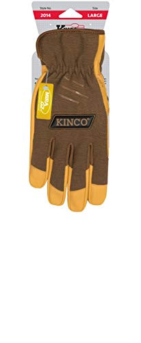 Kinco Pro Medium Lined Brown Synthetic Gloves (2014HK-M) | JB Tools