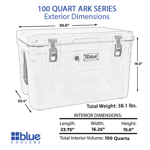 Blue Coolers 100 Quart Ark Series Cooler (100-4001) | JB Tools