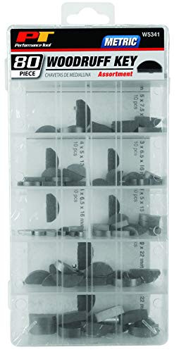 Performance Tool W5341 80pc Woodruff Key Assortment Metric | JB Tools