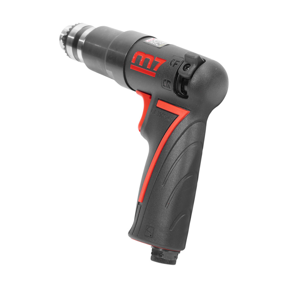 M7 1/4 Pneumatic Drill Reversible Tool Kit With 5 Metric Drill Bits (QE ...