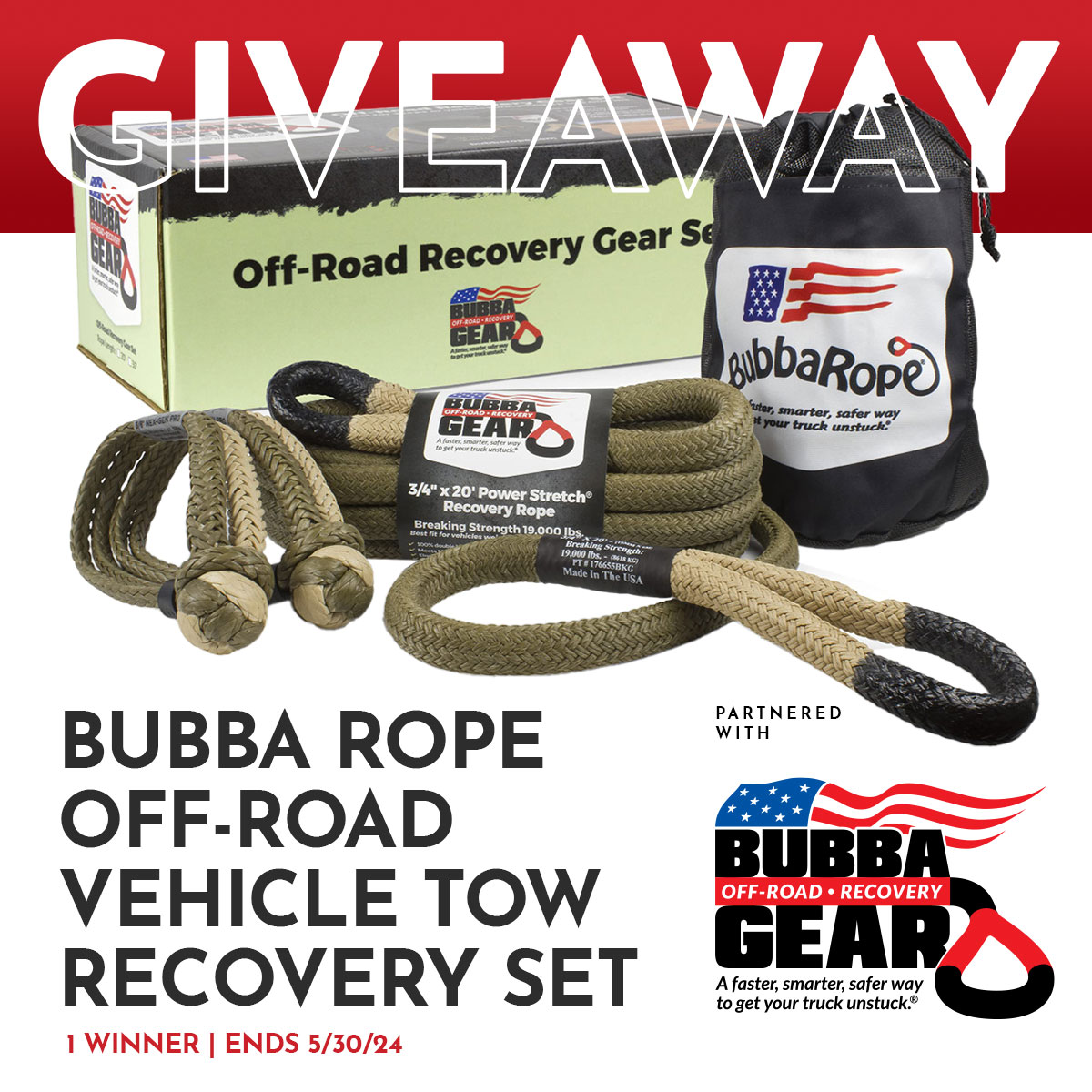 Win a Bubba Rope Gear Set in Our May Off-Road Giveaway! - JB Tools Inc.