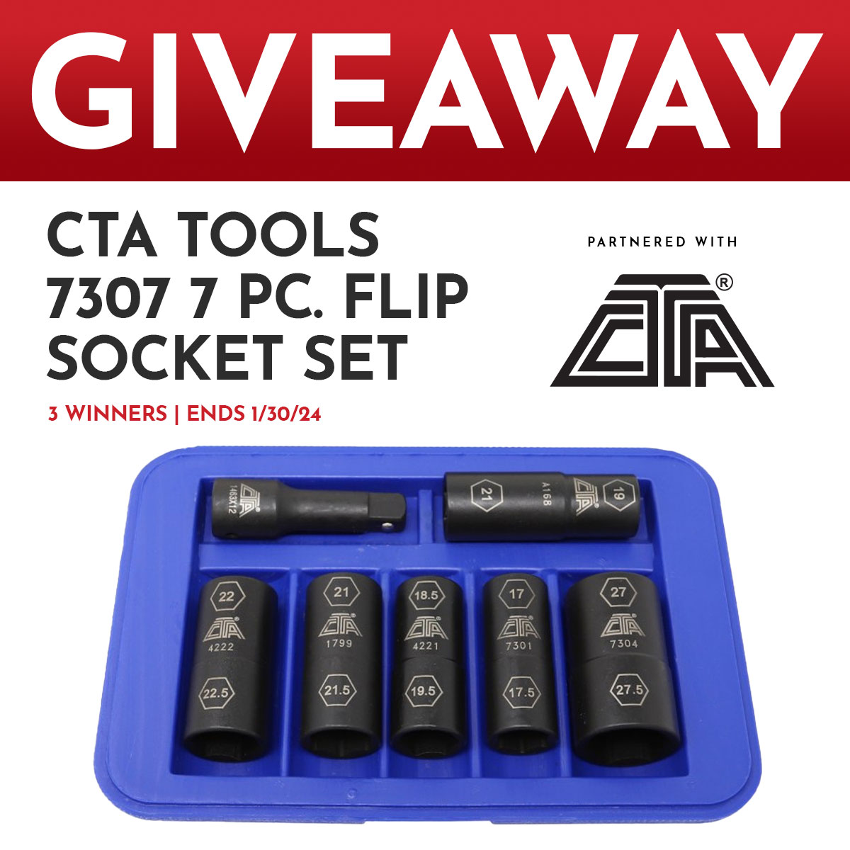January Giveaway: CTA Tools Flip Socket Set - JB Tools Inc.