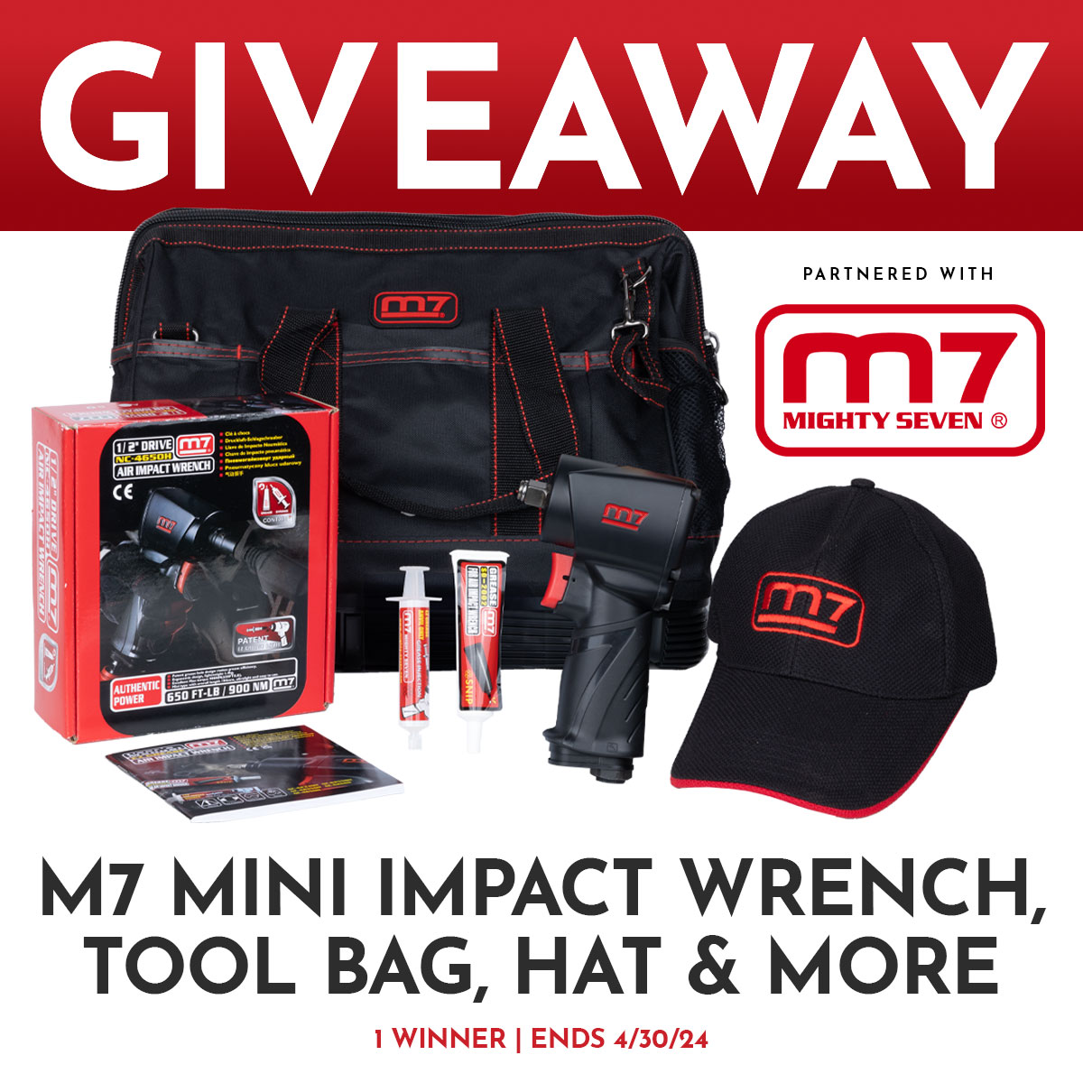 Win the M7 Air Impact Wrench and Tool Accessories Giveaway - JB Tools Inc.
