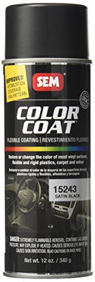 SEM Paints Color Coat Satin Black, Aerosol (15243) | JB Tools