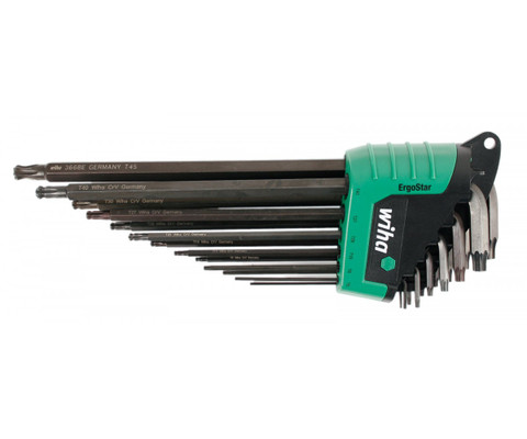 Wiha Torx Ball End L-Key Set, 13-Piece ErgoStar Holder (36689) | JB Tools