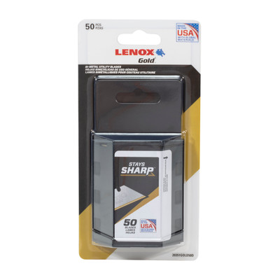 Lenox 20351GOLD50D Gold Utility Knife Blades, 50 Pack | JB Tool Sales
