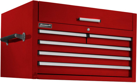 Homak PRO II Series 36" 5-Drawer Tool Chest Red (RD02036052) | JB Tools