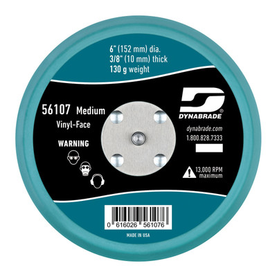 Dynabrade 6" PSA Disc Pad 3/8" Med (56107) | JB Tools