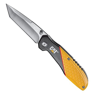 Caterpillar 980047 Linerlock Stainless Steel Straight Edge Tanto ...
