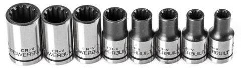 Powerbuilt Alltrade 8-Pc 1/4″ Universal Spline Socket Set (642053) | JB ...