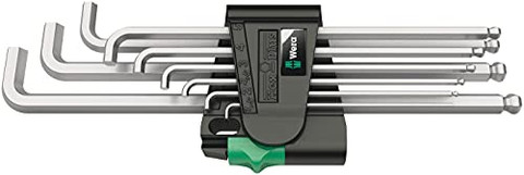 Wera 950 PKLS/9 SM SB L-Key Set, Metric, Chrome-Plated, 9 Pieces ...