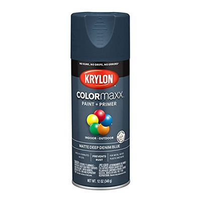 Krylon Colormaxx Matte Deep Denim Blue Spray Paint + Primer (K05604007 ...