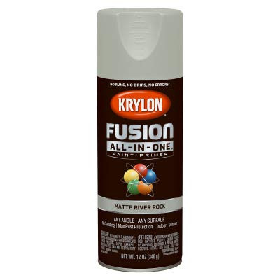 Krylon Fusion K02794007 All-In-1 Matte River Rock Paint + Primer Spray ...