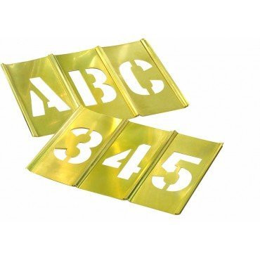 CH Hanson 45pc 1/2" Brass Letter/Number Stencil Set (10066) | JB Tools