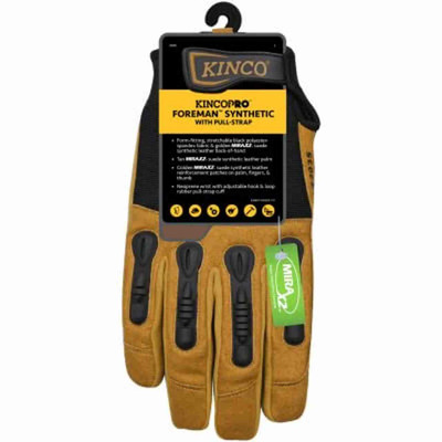 Kinco Pro XL Foreman Synthetic Gloves w/PullStrap (2035-XL) | JB Tools