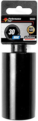 Performance Tool M880 1/2" Drive 6pt Impact Socket, 30mm | JB Tools