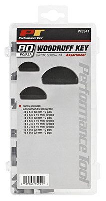 Performance Tool W5341 80pc Woodruff Key Assortment Metric | JB Tools