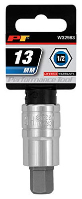 Performance Tool W32983 1/2 Dr. 13mm Hex Bit Socket, 1 Pack | JB Tools