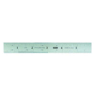 General Tools Precision 6-Inch Rigid Steel Ruler (678MED) | JB Tools