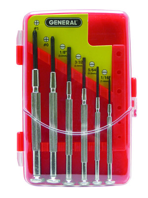 General Tools Six-Piece Precision Screwdriver Set (609) | JB Tools