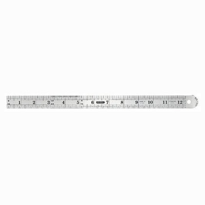 General Tools 12" Flexible Steel Ruler (1201ME) | JB Tools
