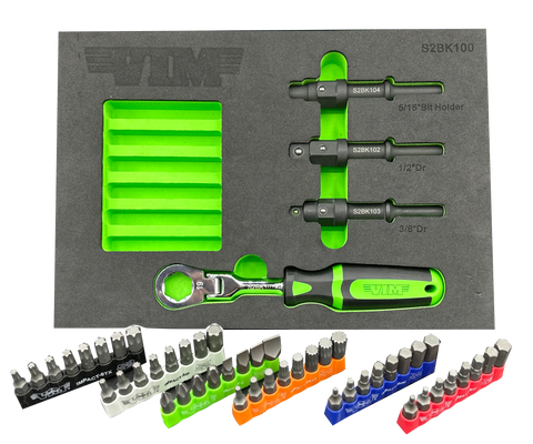 VIM Tools 52 Pc. Shake 2 Break Kit with Impact Bits (S2BK100K) | JB Tools