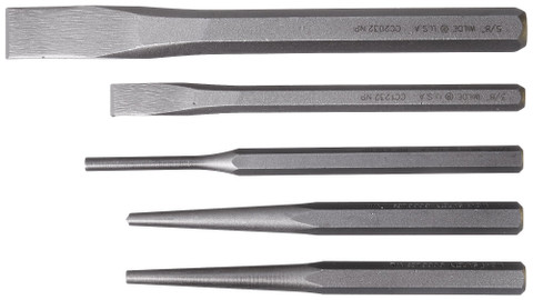 Wilde Tool 5-Piece Punch & Chisel Set-Vinyl Pouch (K 5.NP/VP) | JB Tools