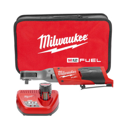 Milwaukee M12 3/8” Ratchet With M12 Charger 1 REDLITHIUM 2.0Ah Battery ...