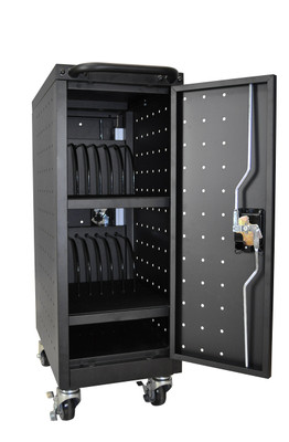 Luxor Workspaces Offex 16 Tablet Charging Cart, 12Wx20.25X34 Black ...