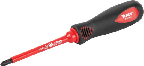 Titan Tools #2 X 4" Insulated Screwdriver Phillips (73262) | JB Tools