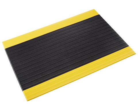 Crown Mats Tuff-Spun 3/8 Rib-Surface 4'x60' Black w/Yellow (SER3848YB)