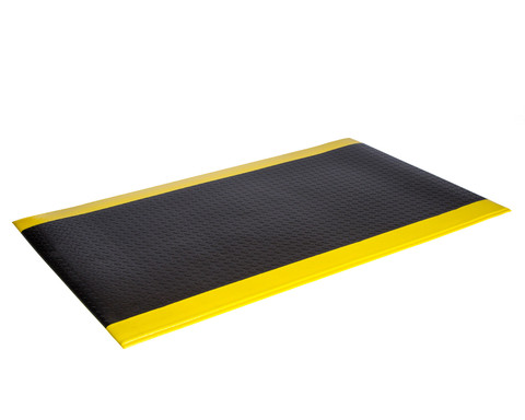 Crown Mats Wear-Bond Tuff-Spun Diamond-Surface 2'x3' Black w/Yellow (W