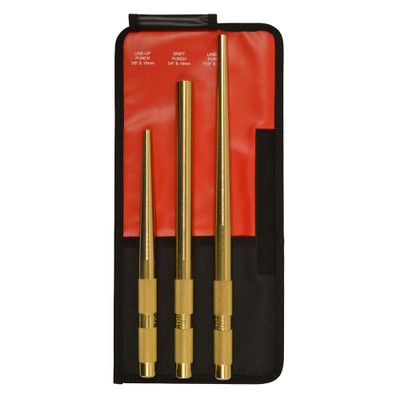 Mayhew 3-Pieces Extra Long Brass Punch Set (61365) | JB Tools