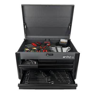 Wiha 147 Piece Bench Top Tool Chest Kit, Gray (91882) | JB Tools