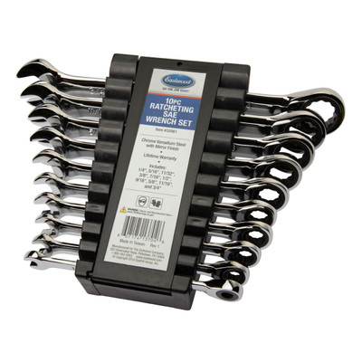 Eastwood 10pc SAE Ratcheting Wrench Set (32061) | JB Tools