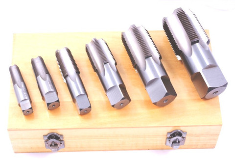 HHIP 1/4~1-1/4" 6 PIECE NPT TAPER PIPE TAP SET (1011-3306) | JB Tools