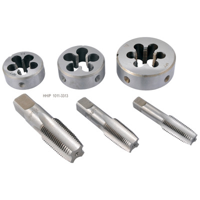 HHIP 6 PIECE 1/4-1/2" NPT TAPER PIPE TAP & DIE SET (1011-3313) | JB Tools