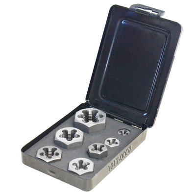 HHIP 7 PIECE M6-M20 HEXAGON RETHREADING DIE SET (1017-0007) | JB Tools