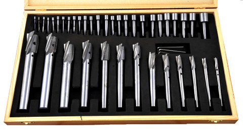 HHIP 40 PIECE 1/4-1" HSS STRAIGHT-SHANK 3 FLUTE COUNTERBORE SET (2007 ...