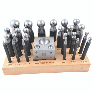 HHIP 24 PIECE DAPPING, DOMING, FORMING BLOCK & PUNCH SET (8606-3406 ...