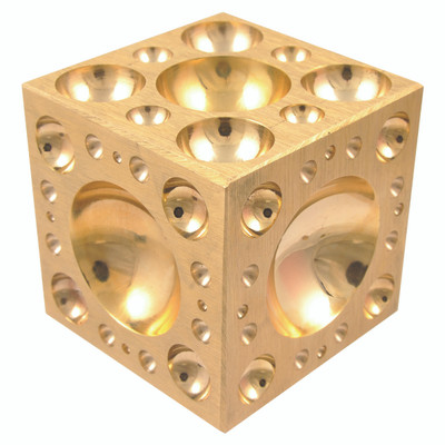 HHIP 3 X 3 X 3" DAPPING BLOCK SQUARE WITH BRASS 22-62.5MM CAVATIES ...